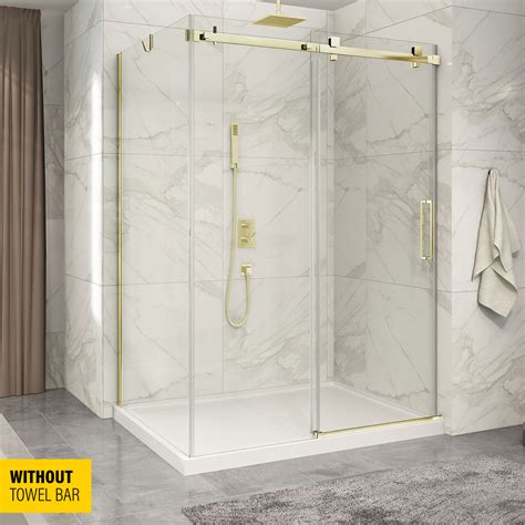 Shower Door 60 X 42 In A Corner Closing On Wall Wall On The Right