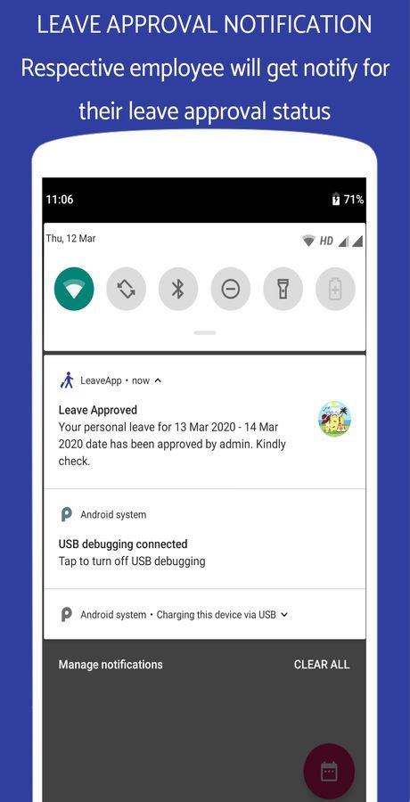 leave application android source code by gabsinfotech codester