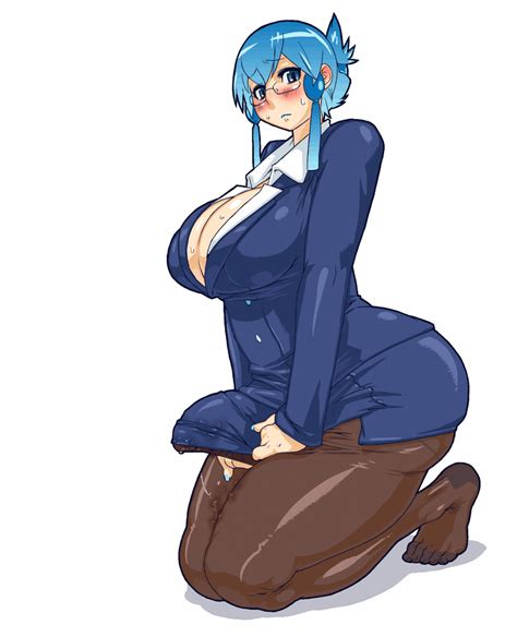 nezunezu animated animated 1girl blue eyes blue hair blush