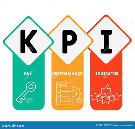 Kpi Acronym Key Performance Indicator Business Team Hands At W
