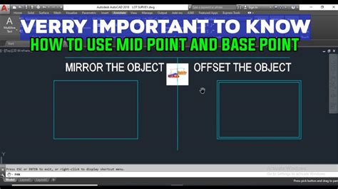 verry important to know mirror and offset command how to use mid point