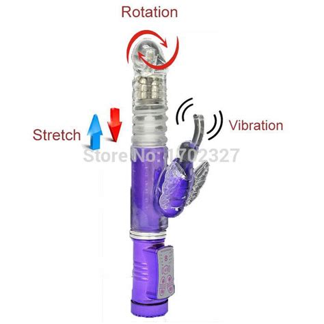 Butterfly Vibrators Telescopic Vibrator Stretch And Rotation Dildo 8