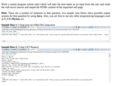 sample html programs with output