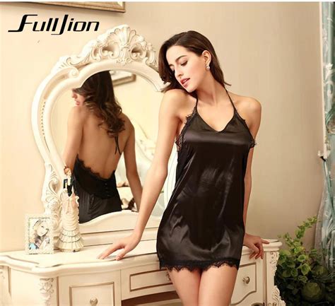 Ladies Sexy Silk Satin Night Dress Sleeveless Backless Nighties V Neck