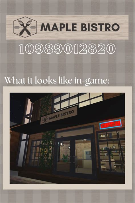 Roblox Bloxburg Restaurant Logo Sign Decals In 2023 Bloxburg Decal