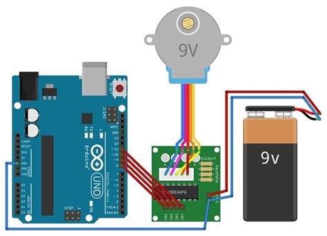 step motor and driver uln2003 shield zc a0591 arduino