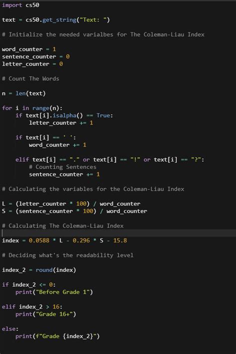 cs50 readability python false output stack overflow