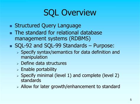 ppt is 4420 database fundamentals chapter 7 introduction to sql leon