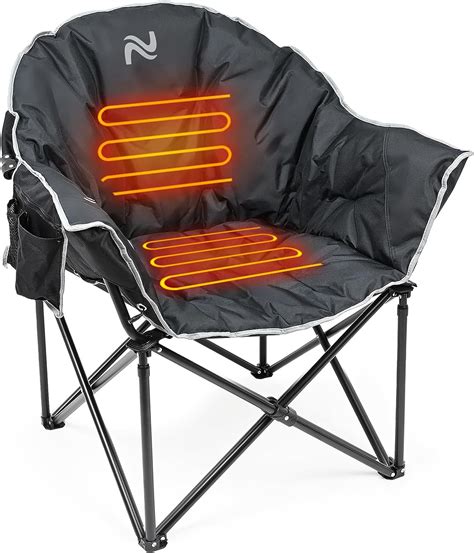 Slsy 2 Pack Heated Camping Chair With 3 Heat Levels Oversized Portable