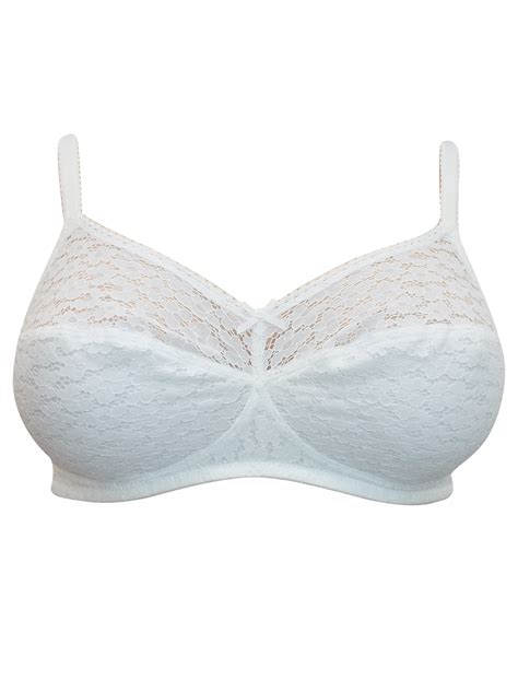 Marks And Spencer Mand5 White Floral Lace Non Padded Full Cup Bra