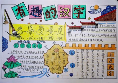 世界上最漂亮的有趣的汉字手抄报 汉字手抄报怎么做 玉堂署