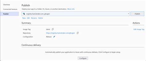 deploy an asp core docker container to docker hub