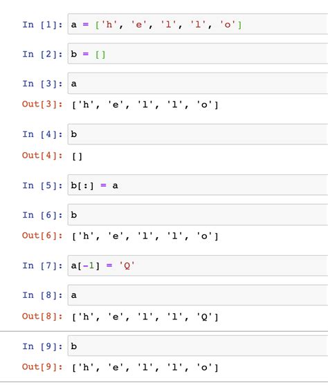 python difference between s[ ] and s diffrence between