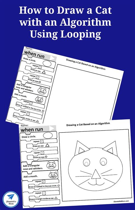 how to draw a cat with an algorithm using looping jdaniel4s mom