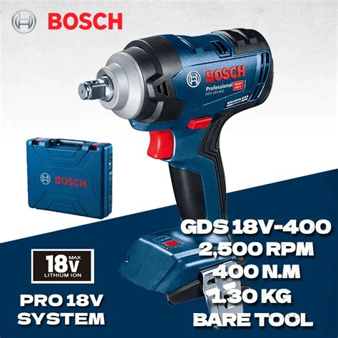 Bosch Gds 18v 400 Impact Wrench Bare Tool 18v Brushless High Torque