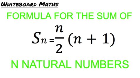 sorting algorithms sum of the first n naturals formula qanda