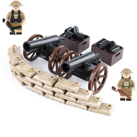 Ww1 British Empire Artillery Soldier Minifigures Lego Compatible Toy