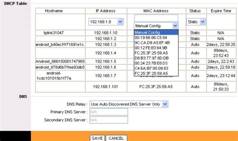 how to configure dhcp address reservation trendchip solution tp link