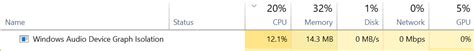 windows audio device graph isolation high cpu microsoft community