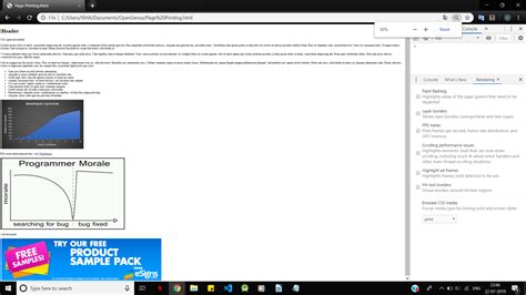 using css to print an html webpage nicely