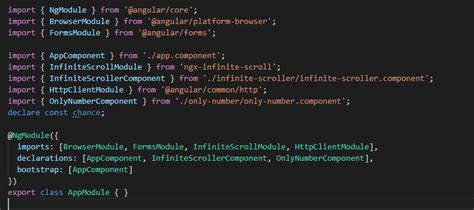 implementation of ngx infinite scroller using angular application