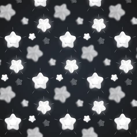 Free Vector Realistic Silver Stars Pattern Design