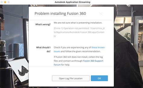 issue installing fusion 360 on macos autodesk community