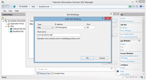 how to create website in iis on windows