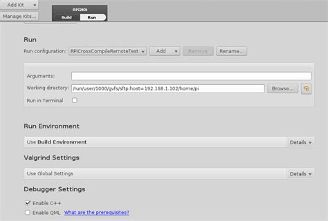 linux qt creator proper setup for cross compilation and remote