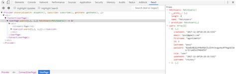reactjs components not having the expected props while react and