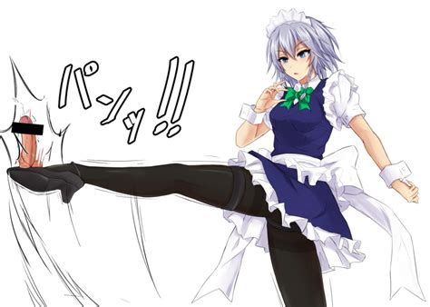 Rule 34 O O Apron Ballbusting Black Legwear Black Shoes Blue Dress