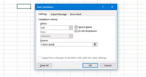 membuat pilihan pada excel