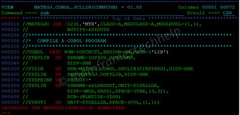 cobol hello world program