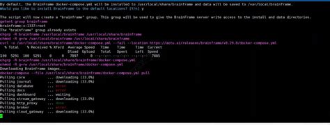 brainfeame install 执行过程中出现问题 questions brainframe forum