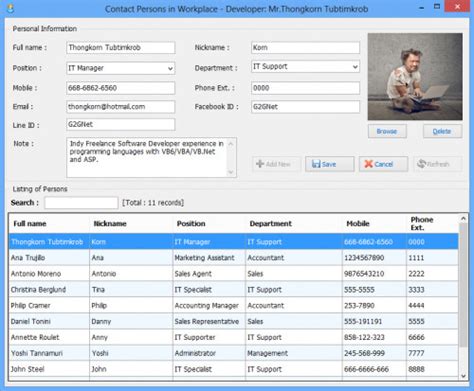 contact persons crud vb ms access free source code tutorials