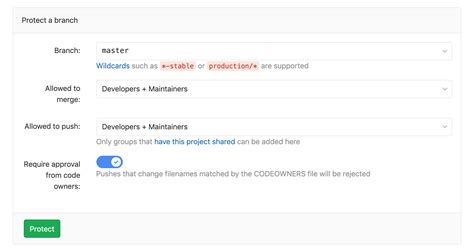 protected branches · project · user · help · gitlab