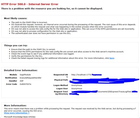 [solved] iis 8 0 detailed 500 0 internal server error isapimodule not