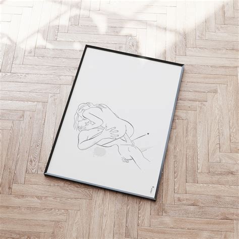 Sensual Couple Line Art Intimate Couple Art Couple Having Sex Art