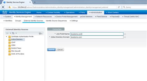 connecting cisco ise node to active directory grandmetric