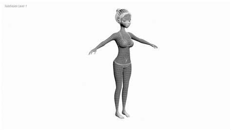 3d Model Sexy Cartoon Girl Character Turbosquid 1618892