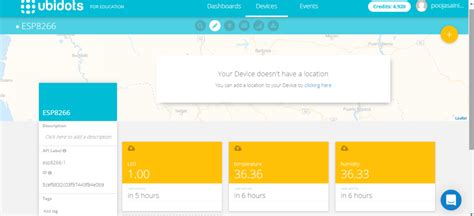 subscribe and publish data on ubidots using nodemcu esp8266 and si7021