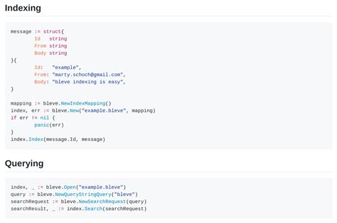 bleve a modern text indexing library for golang