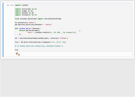 automatically updating plots using data streams using streamlit