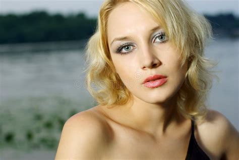 Portrait Of Beautiful Blonde Girl Stock Image Image Of Face Adult
