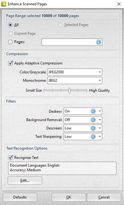 actions library optimize pdf actions enhance scanned pages