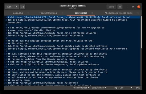 come configurare repository su ubuntu 20 04 aggregatore gnu linux e