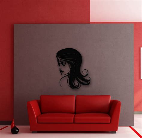 Wall Stickers Vinyl Decal Girl Hairstyle Beautiful Hair