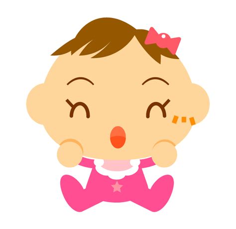 喜ぶ女の子の赤ちゃんイラスト｜かわいいフリー素材、無料イラスト｜素材のプチッチ