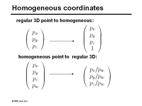 homogeneous coordinates