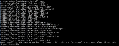 rubygems terminal error message when trying to install sass stack